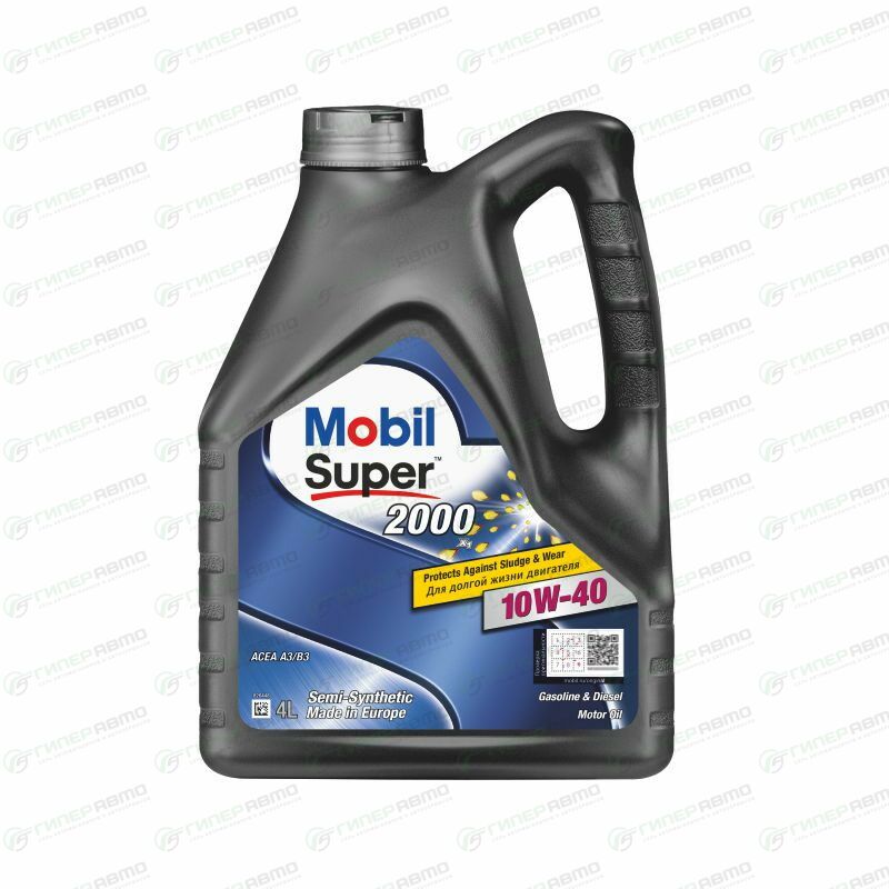 Масло моторное Mobil Super 2000 X1 10w40 полусинтетическое, SL/CF, ACEA ...