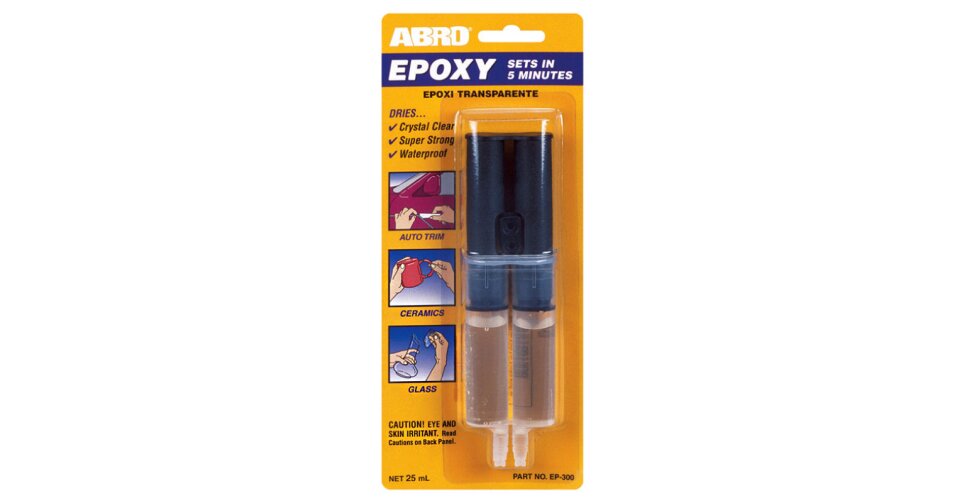 Клей эпоксидный ABRO Epoxy, многоцелевой, прозрачный, шприц 25мл, арт ...