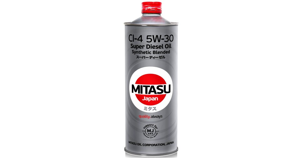 Масло моторное Mitasu Super Diesel 5w30, полусинтетическое, API CI-4/CF ...