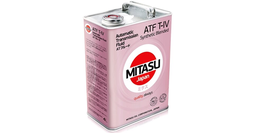Масло трансмиссионное Mitasu ATF T-IV, полусинтетическое, для АКПП ...