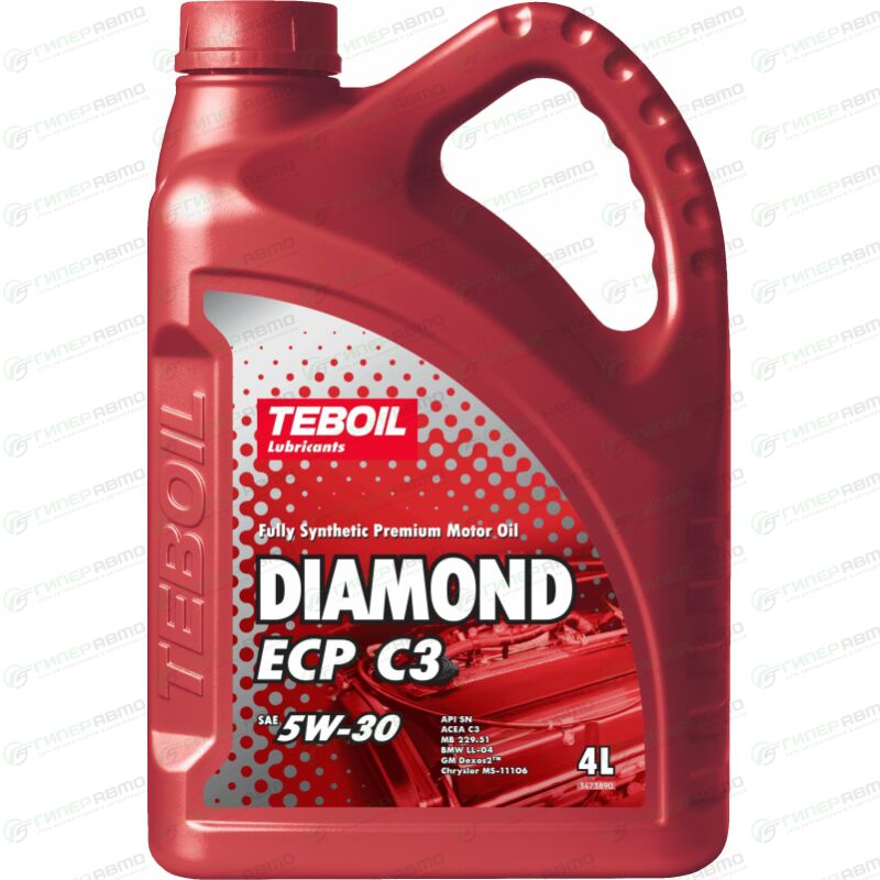 Масло моторное Teboil Diamond ECP 5w30, синтетическое, API SN, ACEA C2 ...