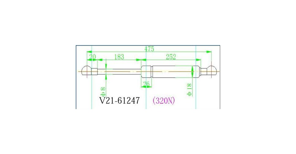 JETT V2161247. Купить амортизатор капота jett v21-61247 jett, арт ...