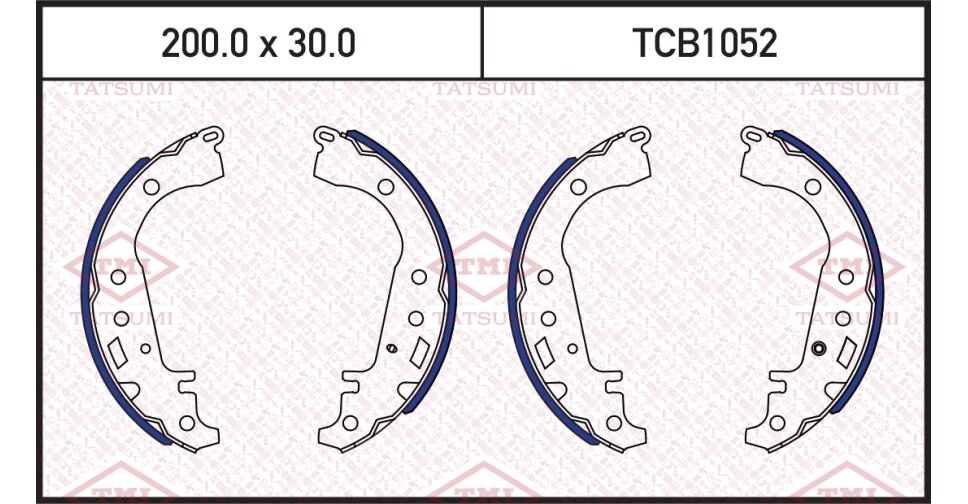 TATSUMI TCB1052. Купить колодки тормозные барабанные tatsumi, комплект ...