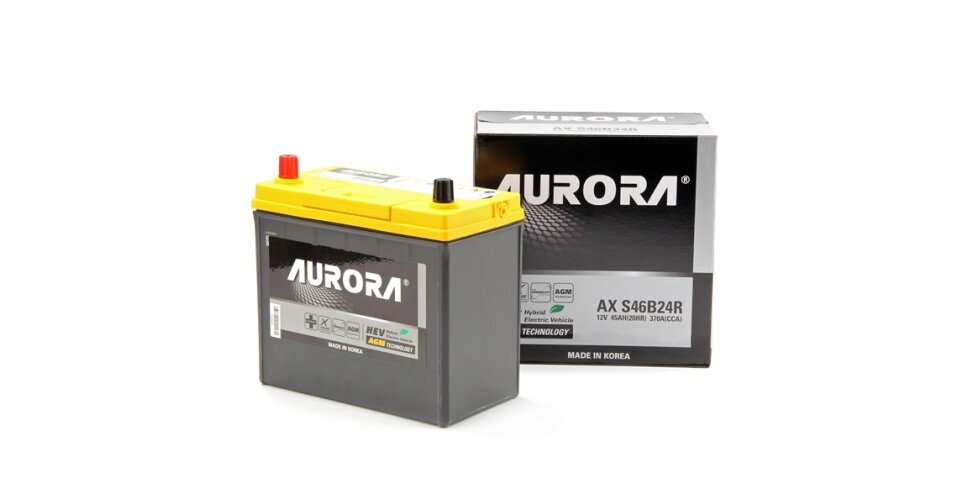 Aurora / Аккумулятор Aurura AX S46B24R, 45Ач, CCA 370А, необслуживаемый ...