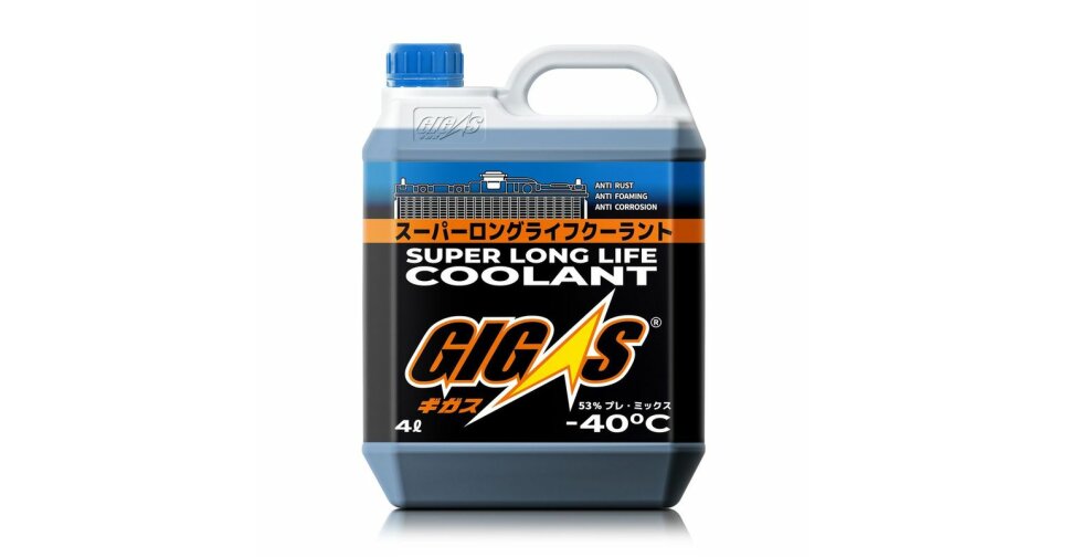 Антифриз GIGAS Super Long Life Coolant SLLC, OAT, синий, -40°C, 4л, арт ...